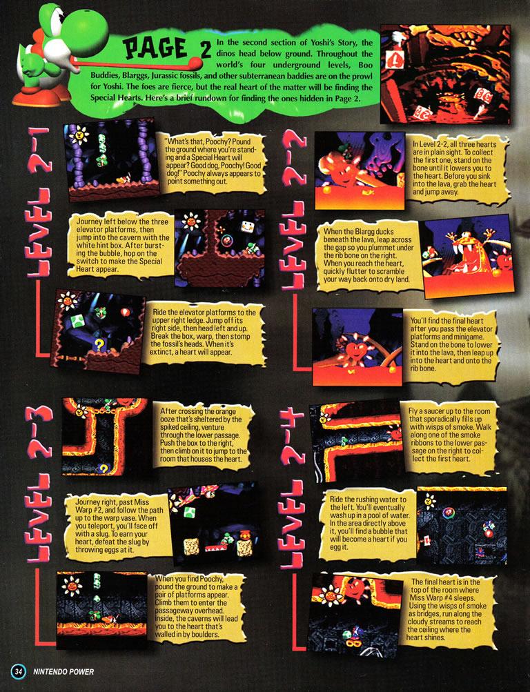 Yoshi's Story strategy: All the hearts in worlds 1 and 2 in Nintendo ...