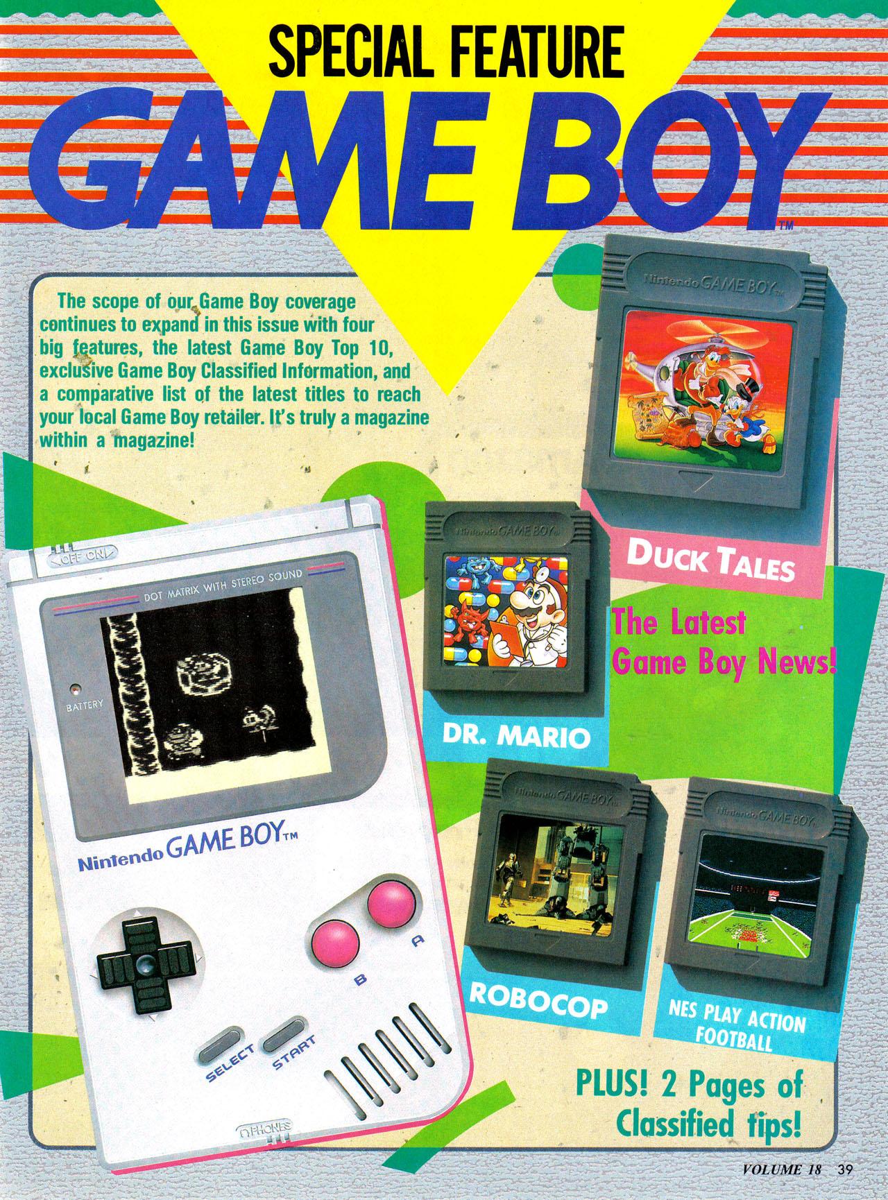 Dr. Mario & Gameboy in Nintendo Power Vol. 18